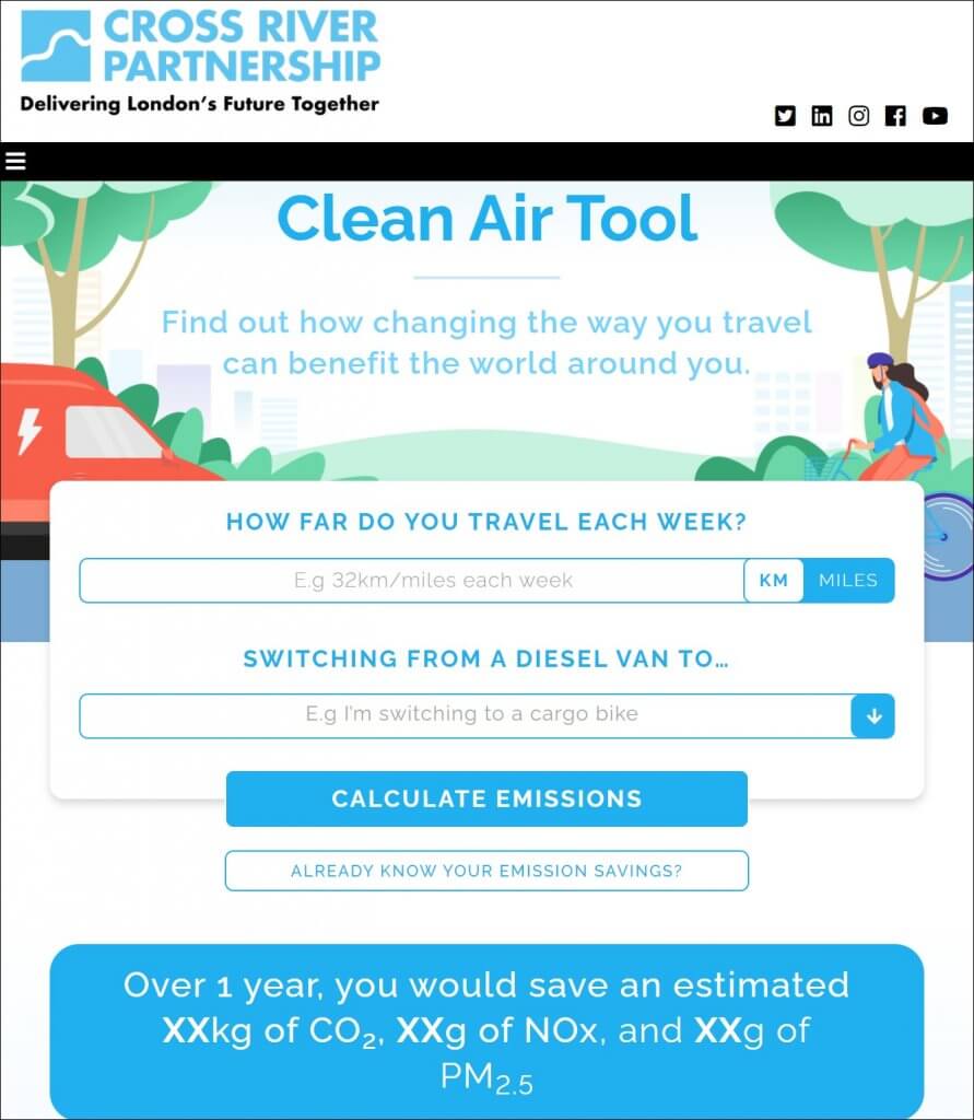 Calculating and Visualising Travel Emissions - Cross River Partnership